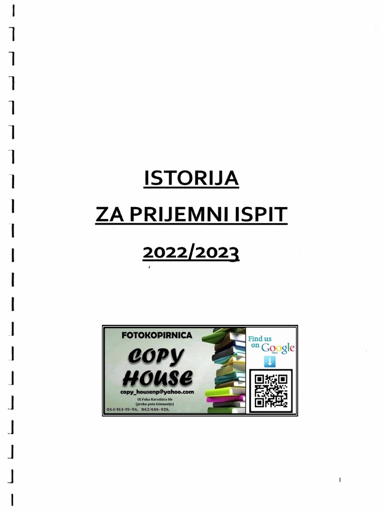 Istorija Za Prijemni 2022-2023 | PDF