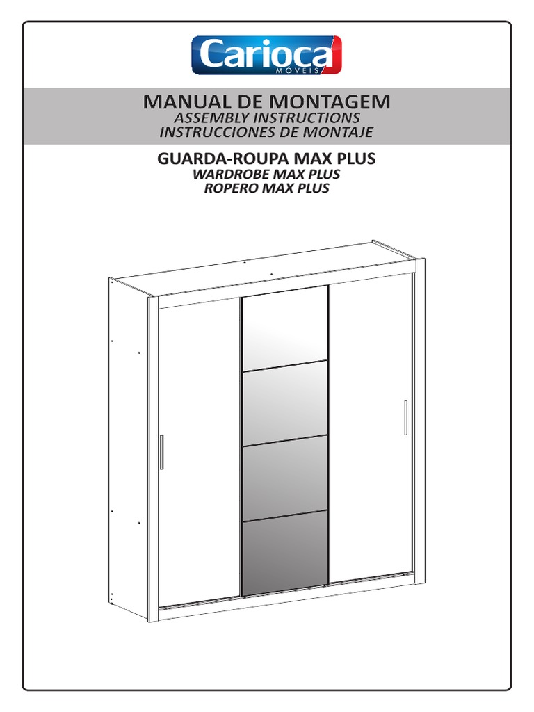 Manual de Montagem Do Guarda Roupa Max Plus | PDF