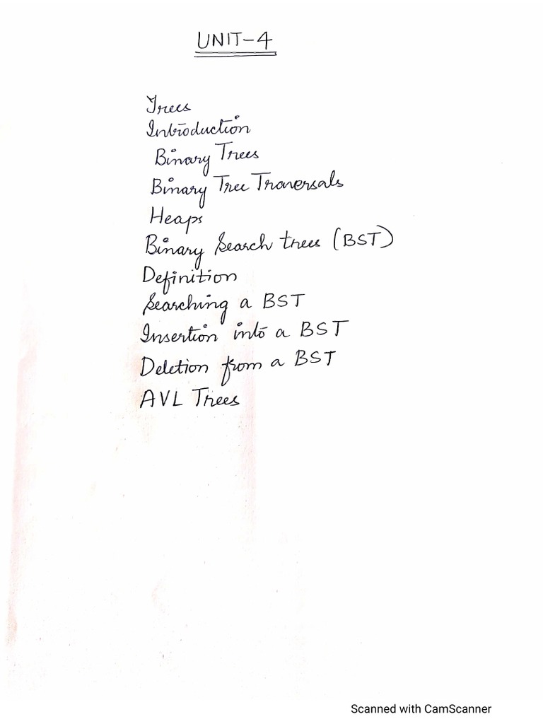 Data Structures and Algorithms Unit-4 Notes | PDF