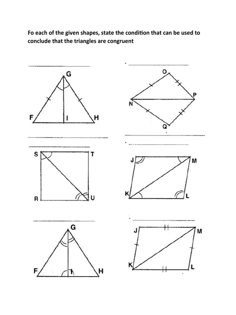 Additional Congruent Shapes Worksheet | PDF