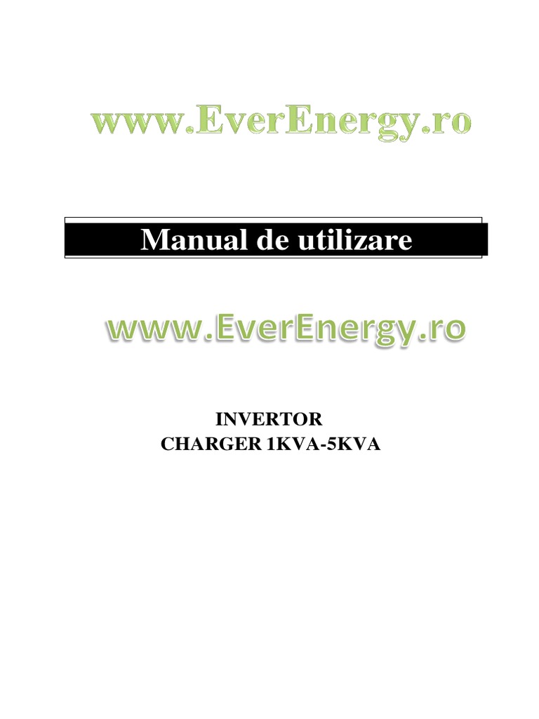 Manual de Utilizare Invertor Effekta | PDF
