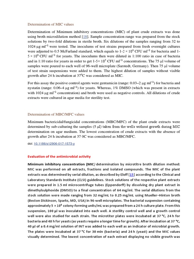 Antimicrobial Activity | Download Free PDF | Microbiology | Laboratory ...