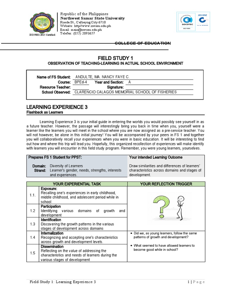 Babon Ahrvydes Jay Fs1 Le 3 Output | PDF | Learning | Adolescence