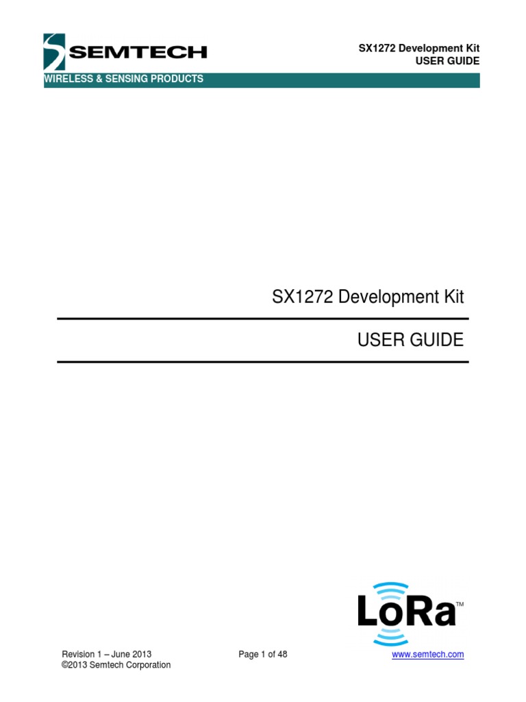 SX1272 Development Kit User Guide | PDF | Usb | Radio