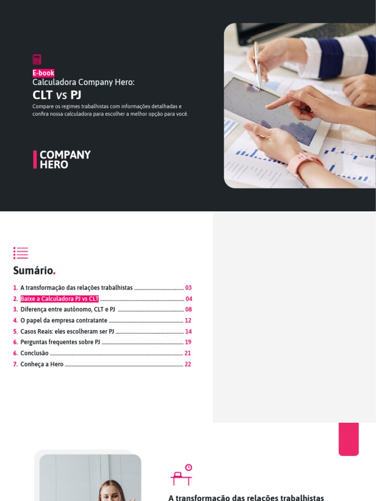 Comparativo CLT e PJ: Escolha Certa | PDF | Salário | Impostos