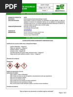 MSDS Tridol C 3% Español PDF | PDF | Primeros auxilios | Agua