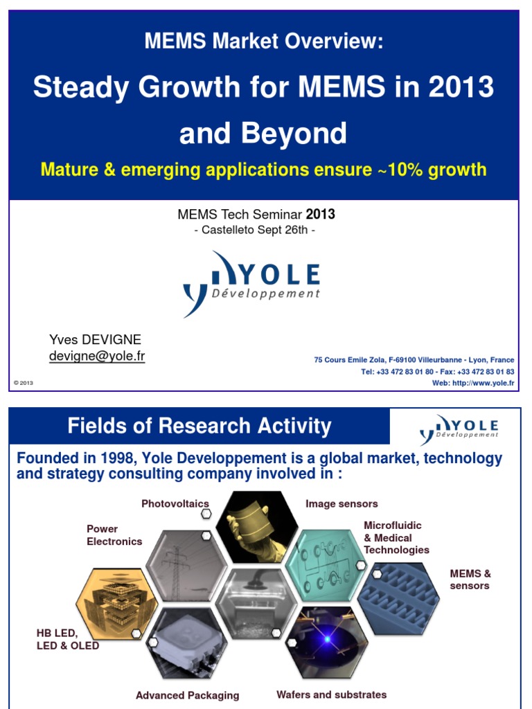 YOLE - MEMS Tech Seminar 2013-Public | PDF | Microelectromechanical Systems | Gyroscope
