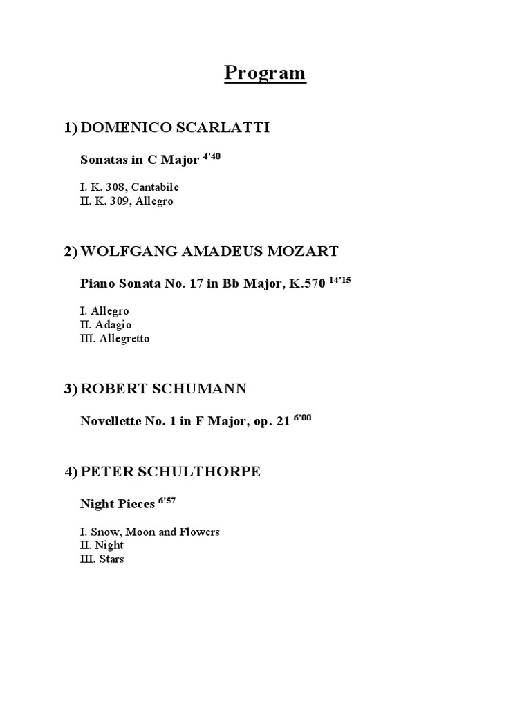 DipABRSM Full Program Notes | PDF | Tempo | Classical Music