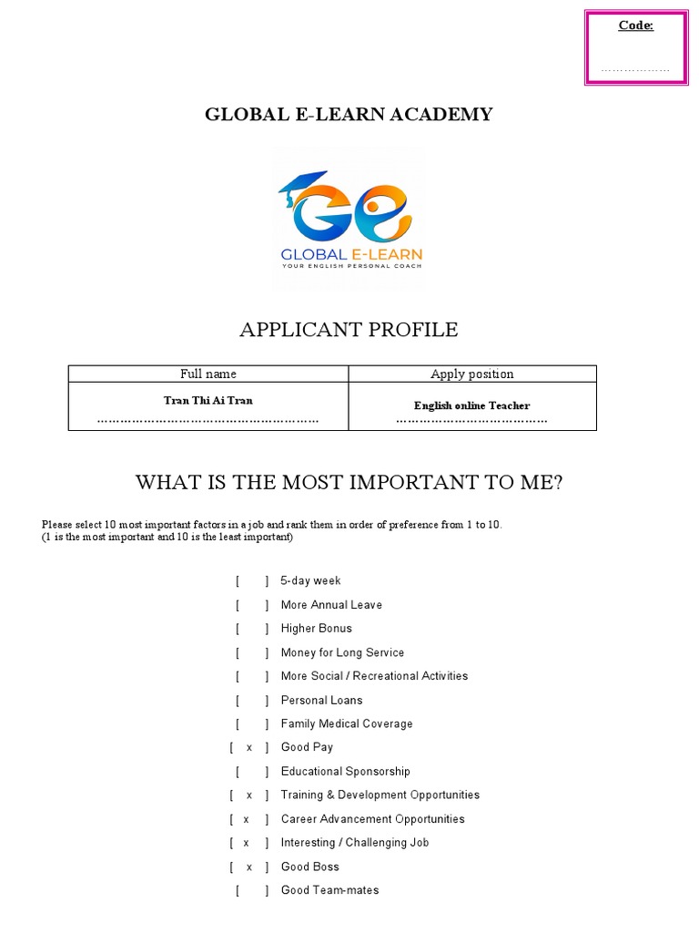HR-F01 - Application For Employment | PDF