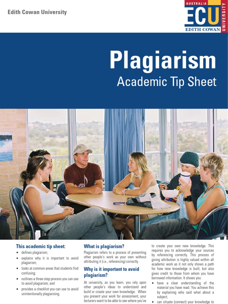 Plagiarism Academic Tip Sheet | PDF | Plagiarism | Citation