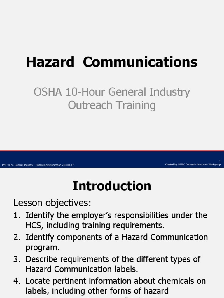 Hazard Communications PPT v-03!01!17 | PDF | Dangerous Goods ...