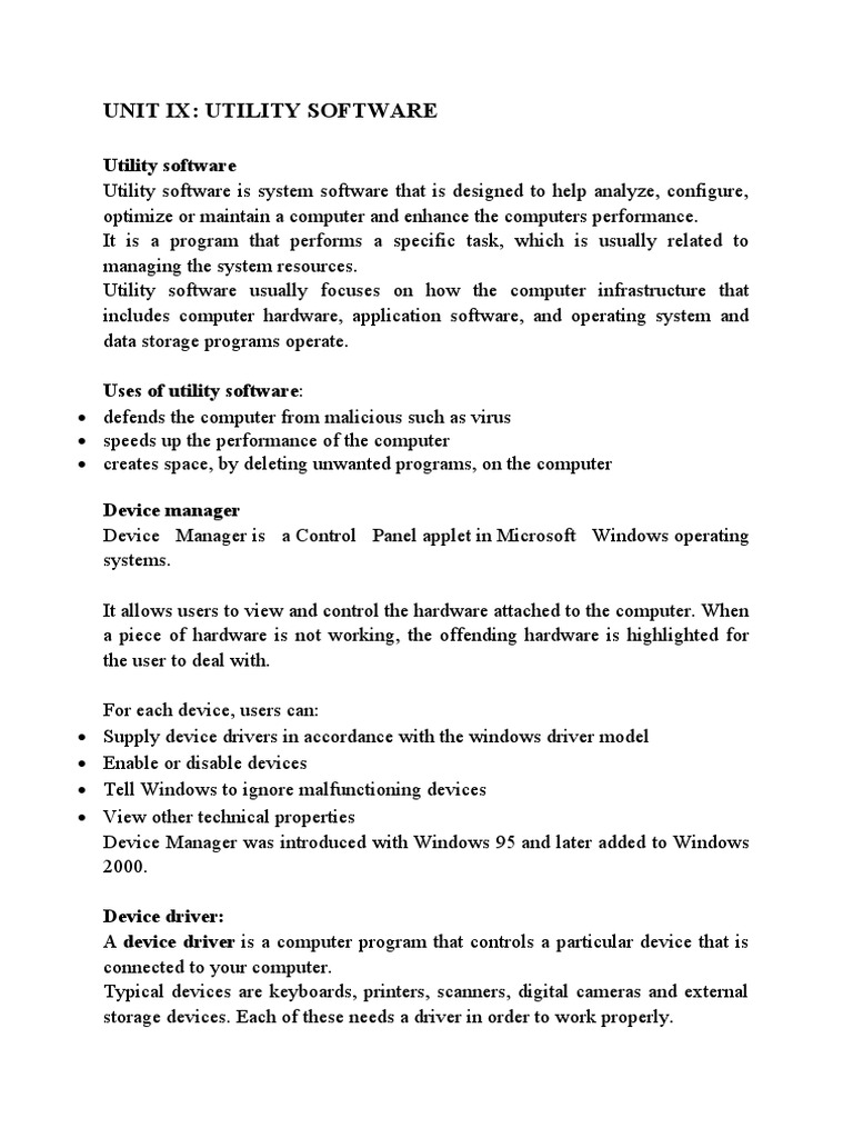 Unit Ix: Utility Software | PDF | Spyware | Antivirus Software