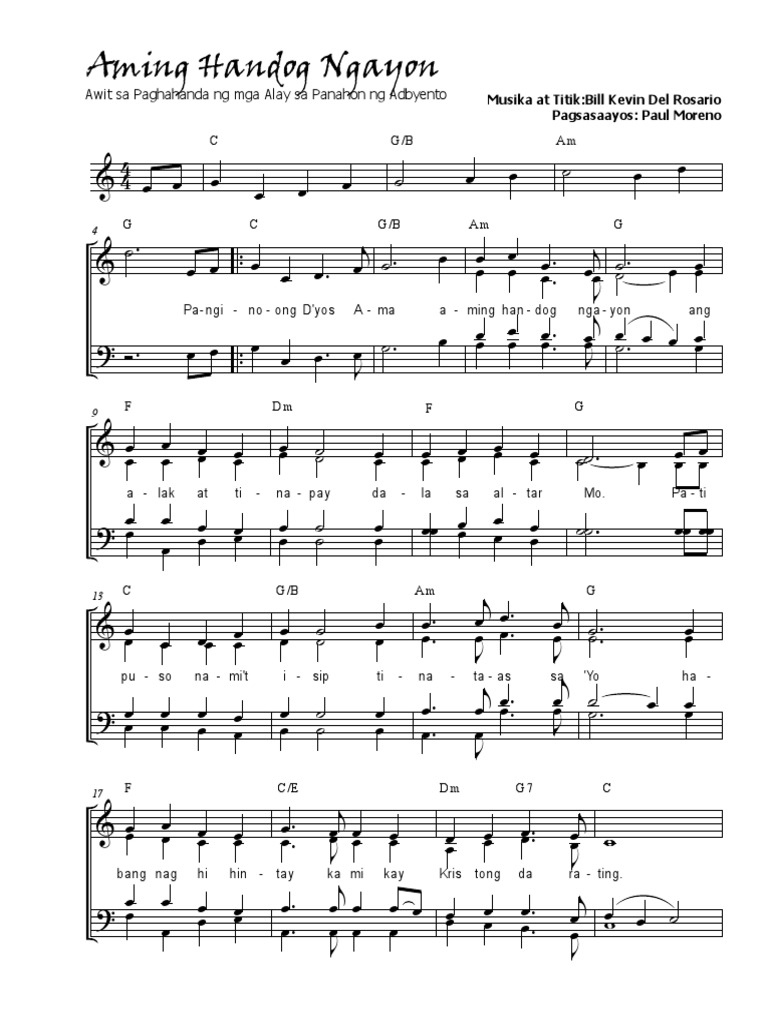 Aming Handog Ngayon Arrg Paul Moreno | PDF