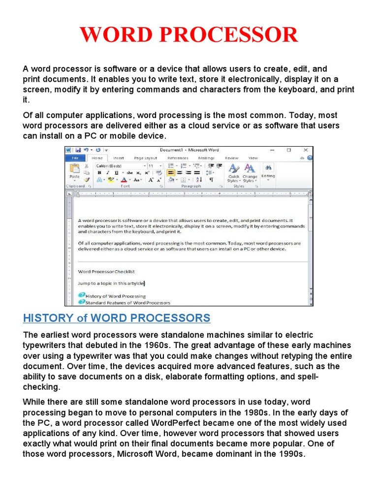 ASSIGNMENT 3 Word Processors | PDF | Word Processor | Personal Computers