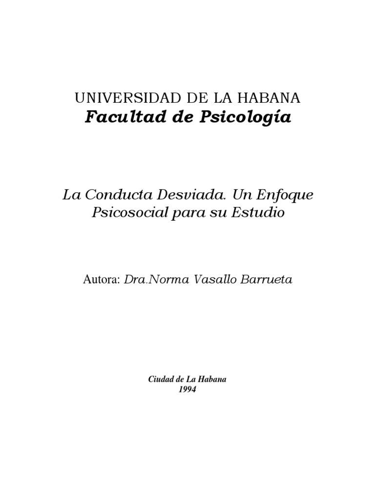 La Conducta Desviada | Descargar gratis PDF | Criminología | Derecho penal