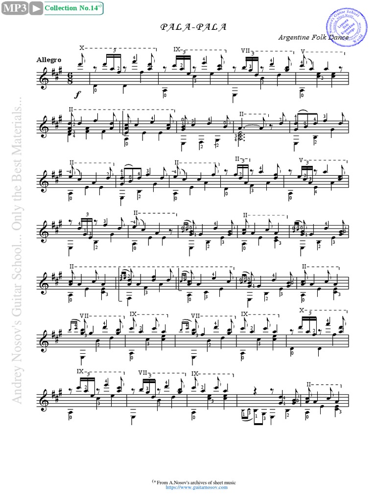 138 Pala Pala Argentine Folk Dance | PDF | Sheet Music | Musical ...