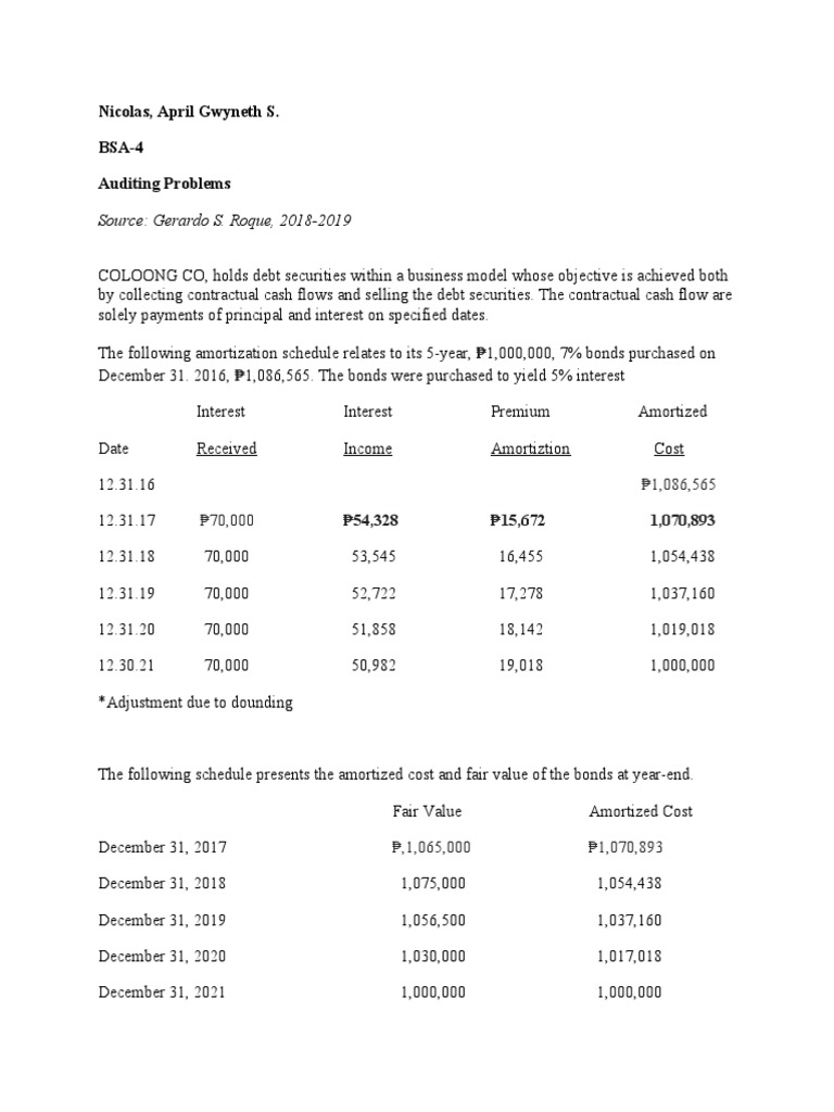 Nicolas April Gwyneth S Midterm Assisgnemt Auditing Problems | PDF ...