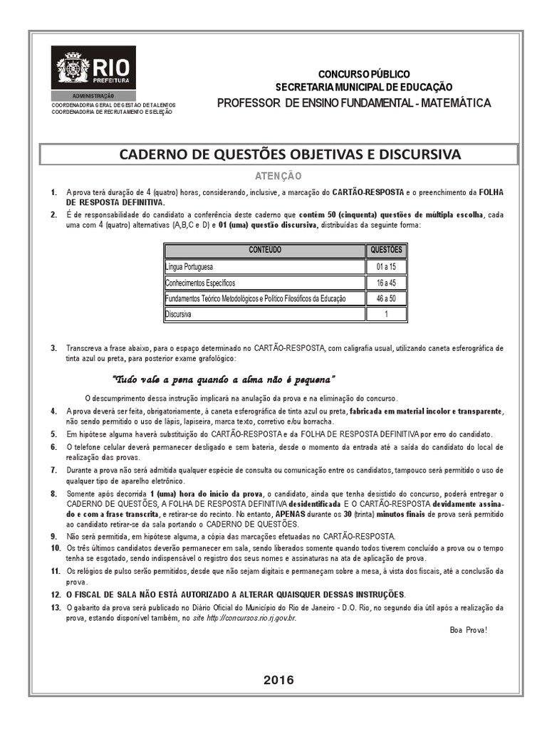 Prova de Matemática para Ensino Fundamental | PDF | Triângulo | Pedagogia