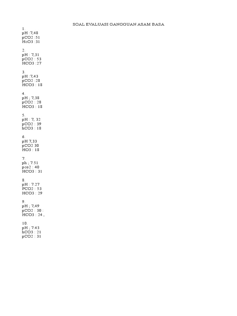 Soal Eval Asam Basa | PDF