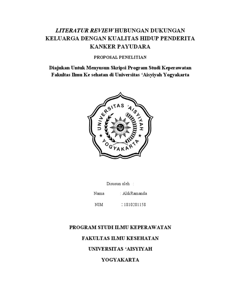 Hubungan Dukungan Keluarga Dengan Kualitas Hidup Penderita Kanker Payudara | PDF | Sains ...