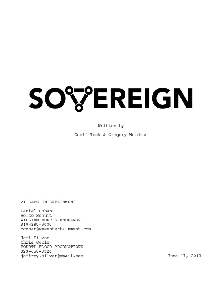 SOVEREIGN (6.17.13) - Geoff Tock, Gregory Weidman | PDF | Door
