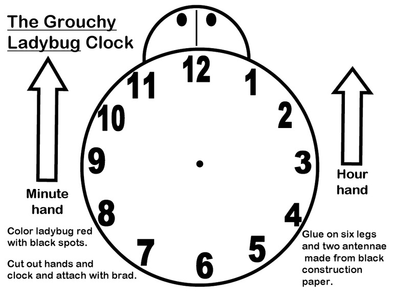 Ladybug Clock Craft Instructions | PDF