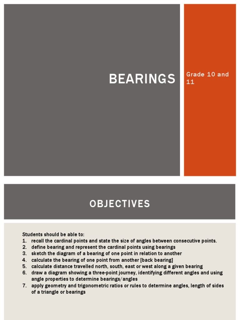 Bearing Powerpoint - Mathematics | PDF | Angle | Euclidean Geometry