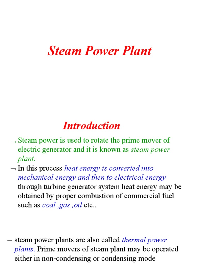 Steam Power Plant Components & Processes | PDF | Boiler | Steam