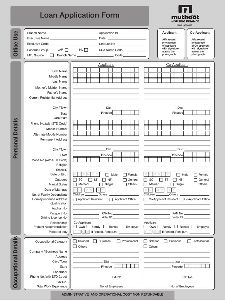 Loan Application Form Overview | PDF | Identity Document | Foreclosure