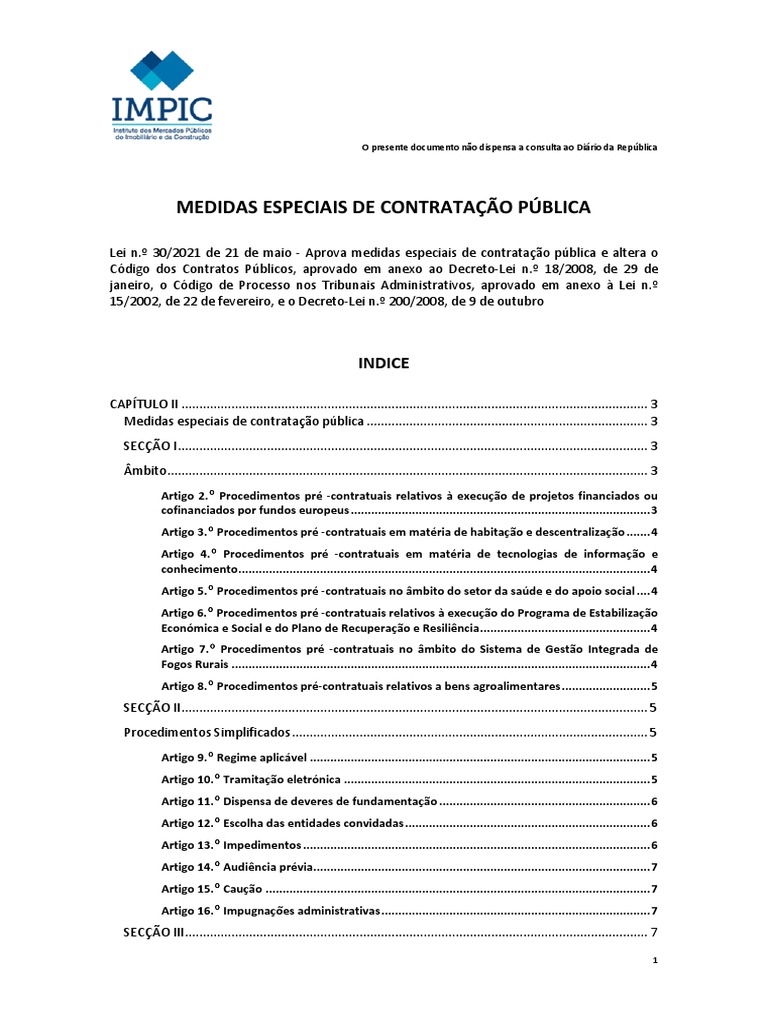 Medidas Especiais IMPIC | PDF | União Europeia | Economias
