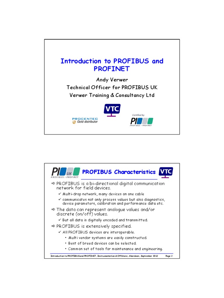 Introduction To Profibus & Profinet | PDF | Osi Model | Networking ...