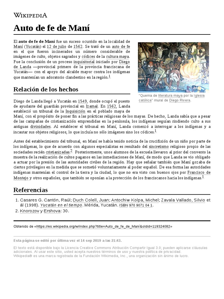 Auto de Fe de Maní | PDF | Viajes y turismo | Religión y espiritualidad
