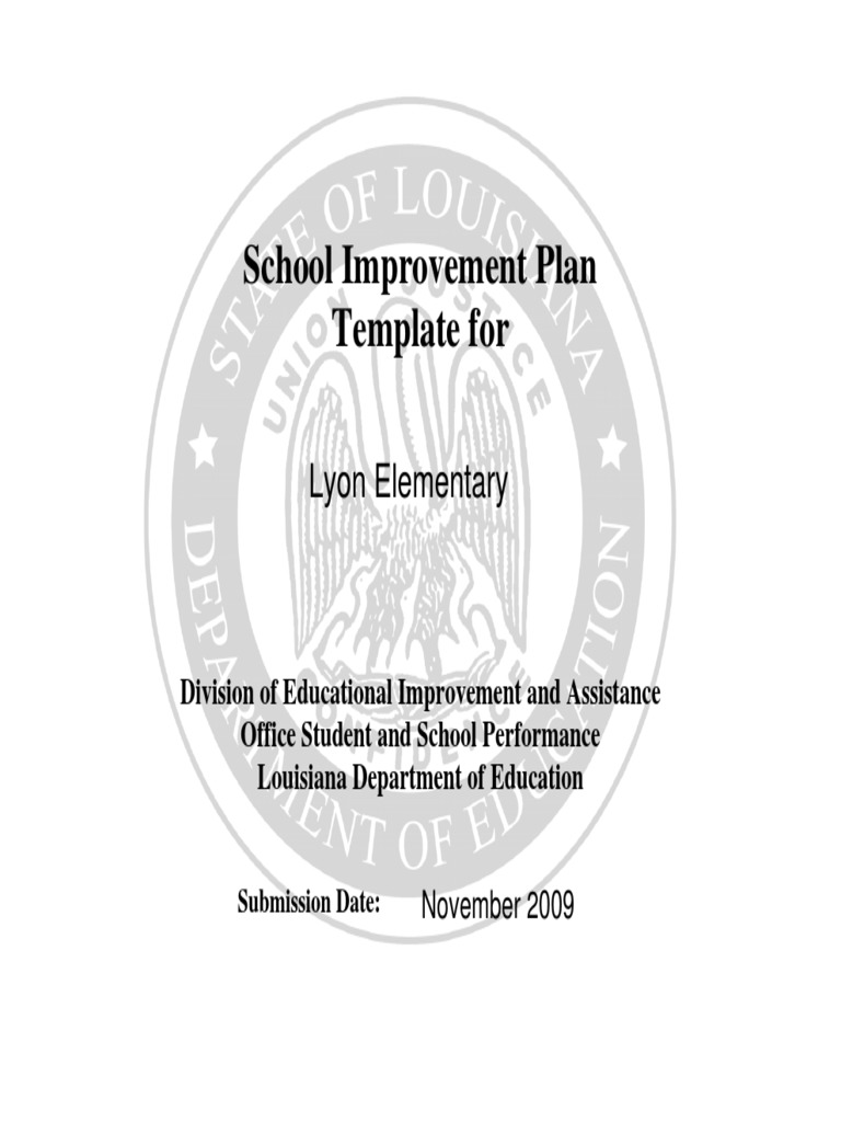 Sample School Improvement Plan Template | PDF | Phonics | Learning