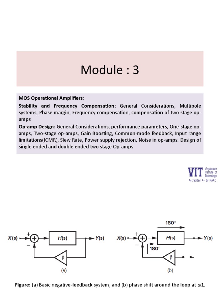MOS Operational Amplifiers: Stability and Frequency Compensation: General Considerations ...