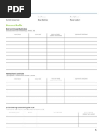 High School Student Brag Sheet Template | PDF
