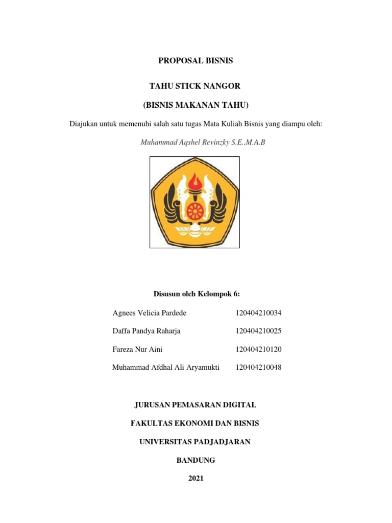 Proposal Bisnis Makanan | PDF