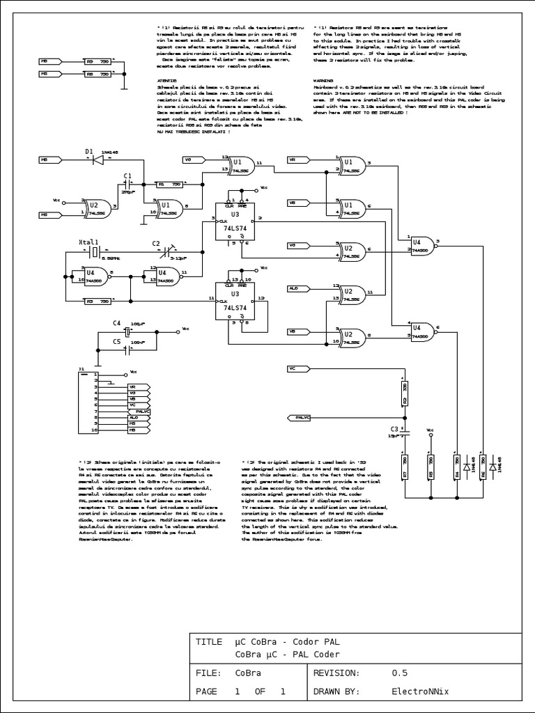 Schema Codor PAL Rev.0.5 | PDF | Telecommunications | Computing