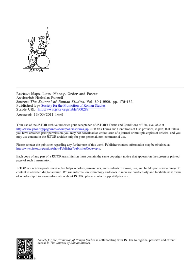 Purcell On Maps | PDF | Roman Empire | Augustus