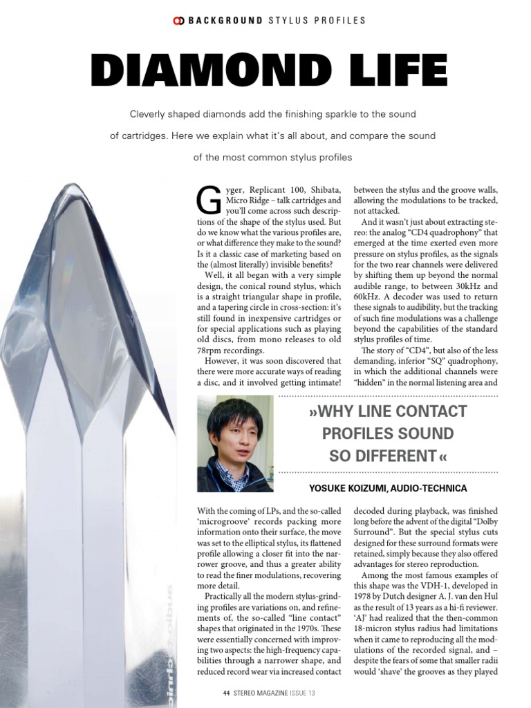 Diamond Life: Why Line Contact Profiles Sound So Different | PDF ...