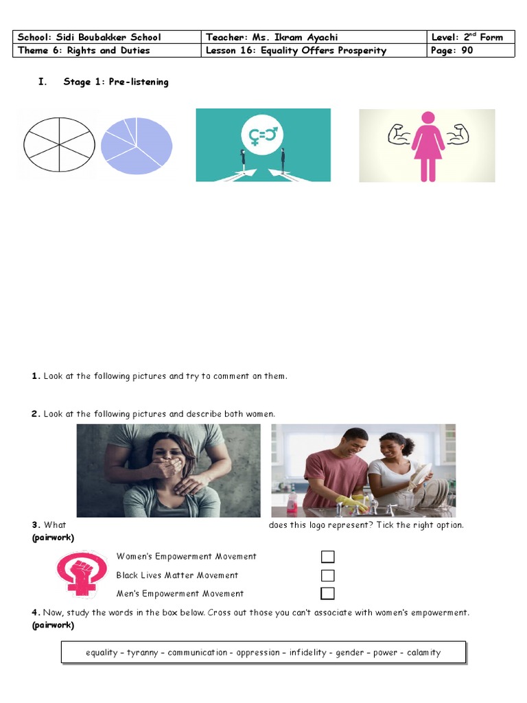 Equality and Prosperity in Development | PDF | Empowerment | Gender Studies