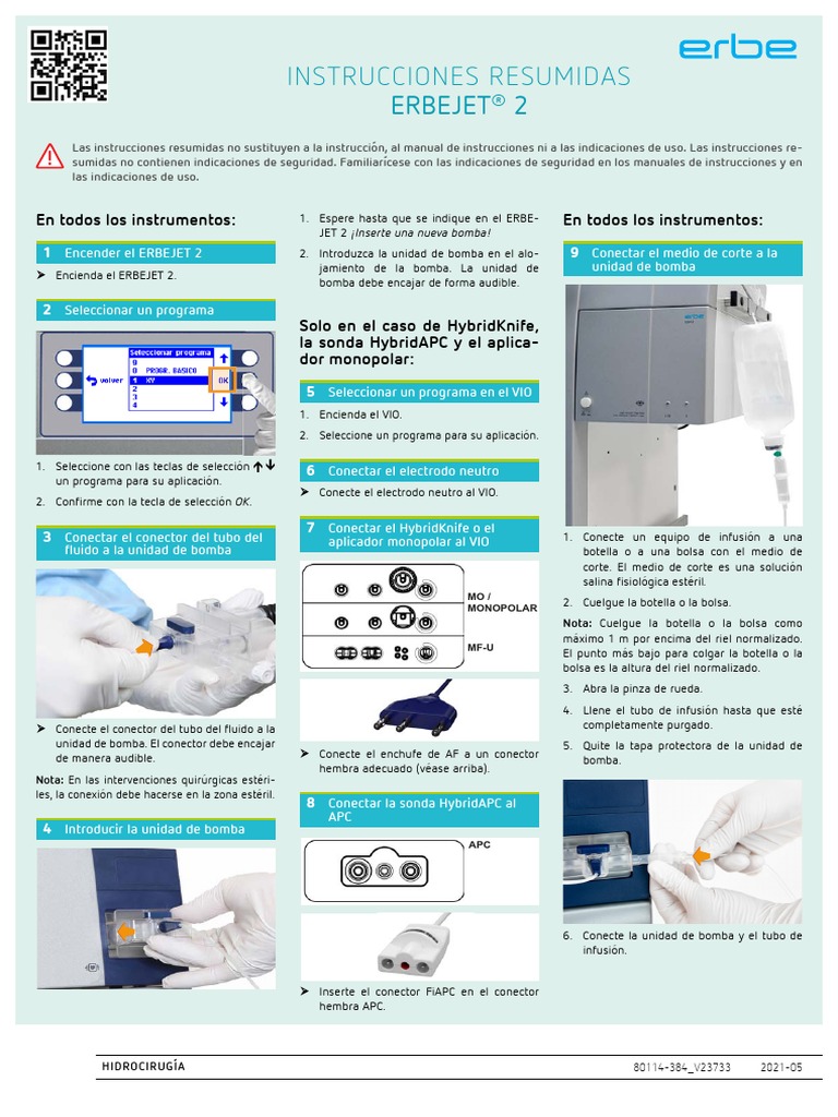 Instructivo ERBE - ES - ERBEJET - 2 | PDF | Bomba | Equipo