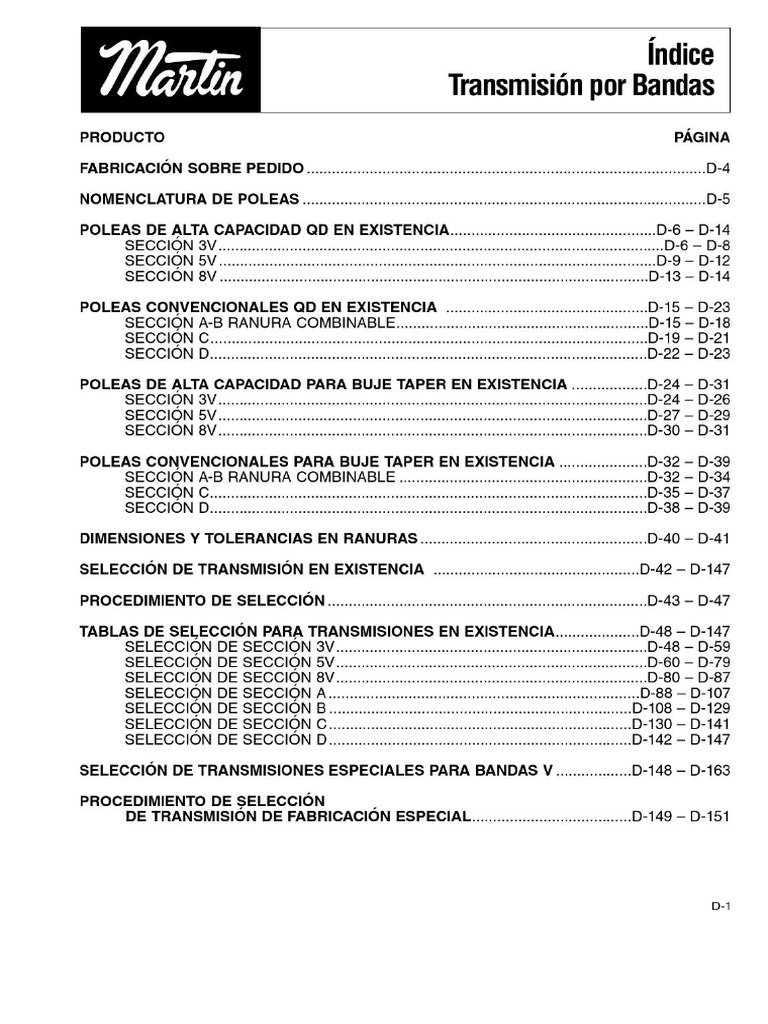 Catalogo 4000 Martin Sproket | PDF