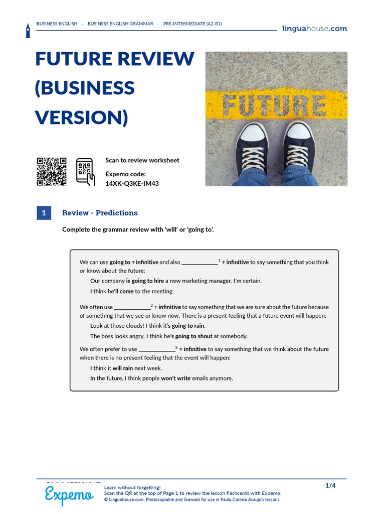 Future Review Business Version British English Teacher Ver2 | PDF | Qr Code | Computing