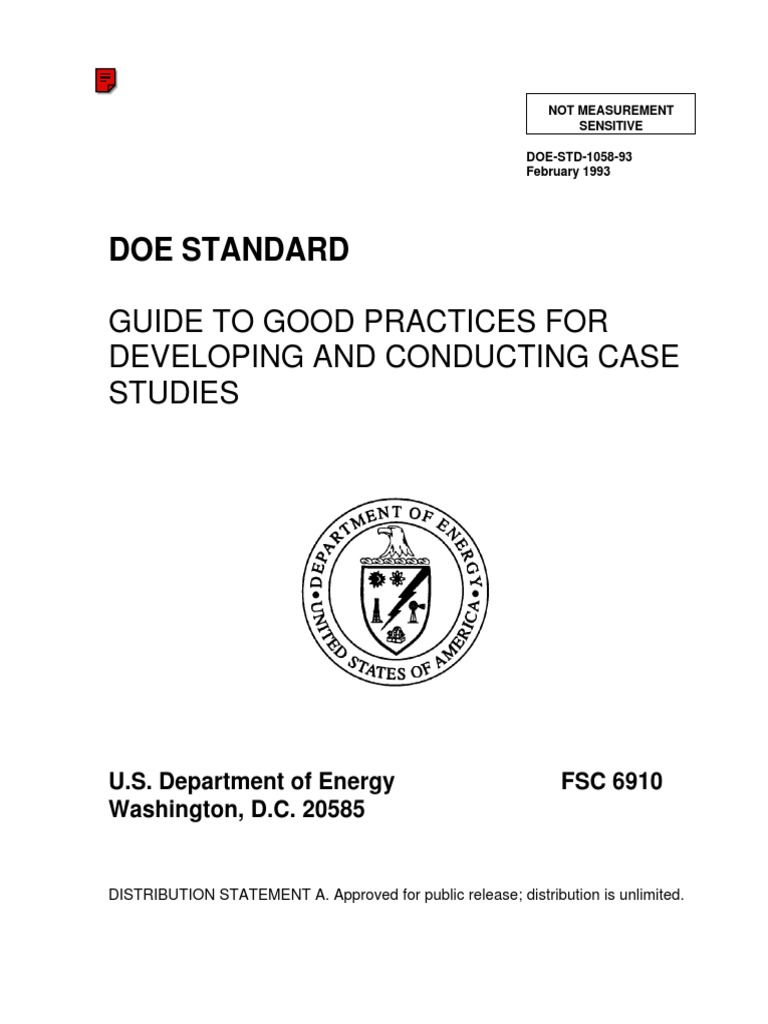 Doe Standard: Guide To Good Practices For Developing and Conducting ...