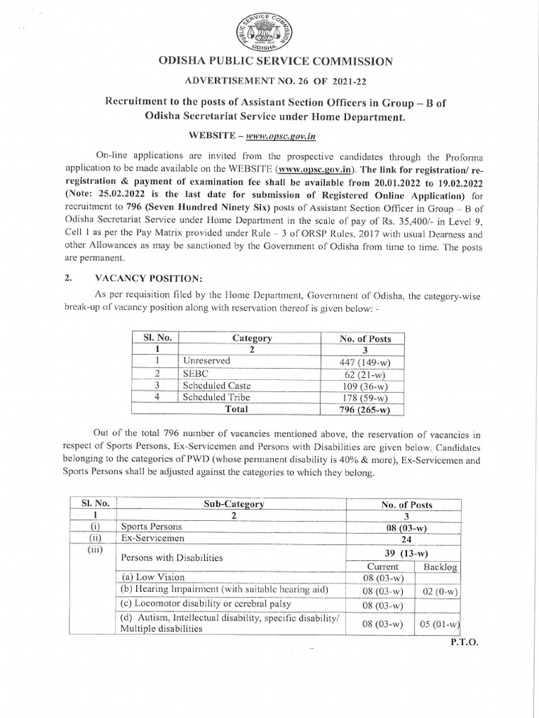 Notification OPSC ASO Recruitment 2022 | PDF