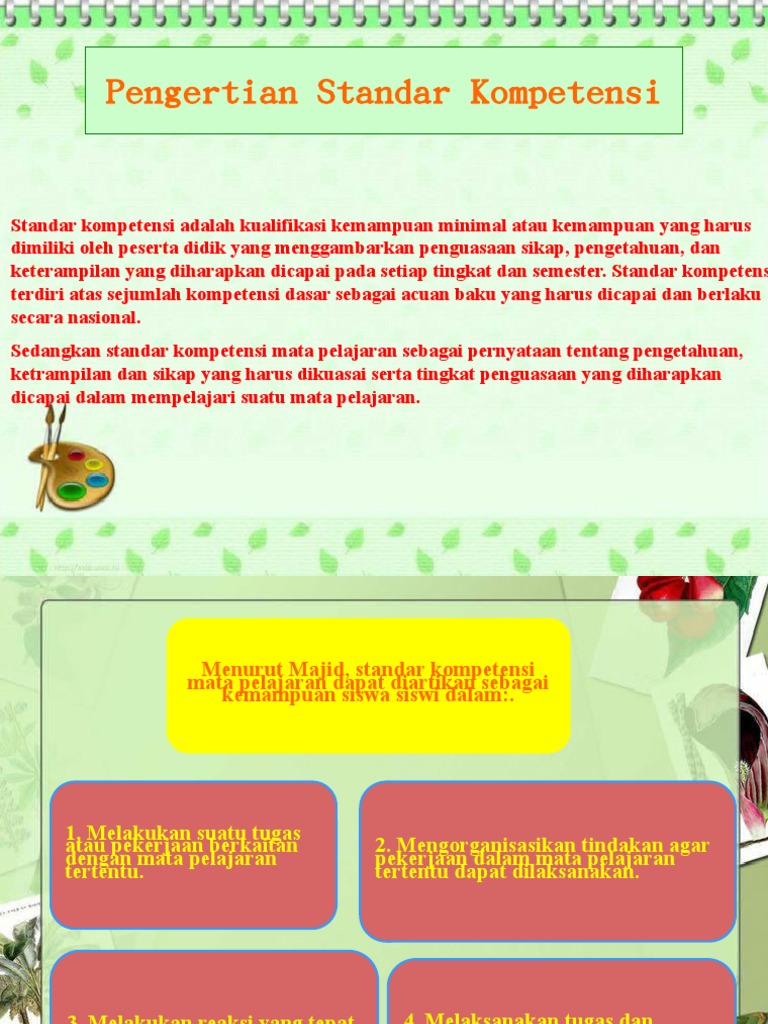 Pengertian Standar dan Kompetensi Dasar | PDF | Bisnis | Pengembangan Diri
