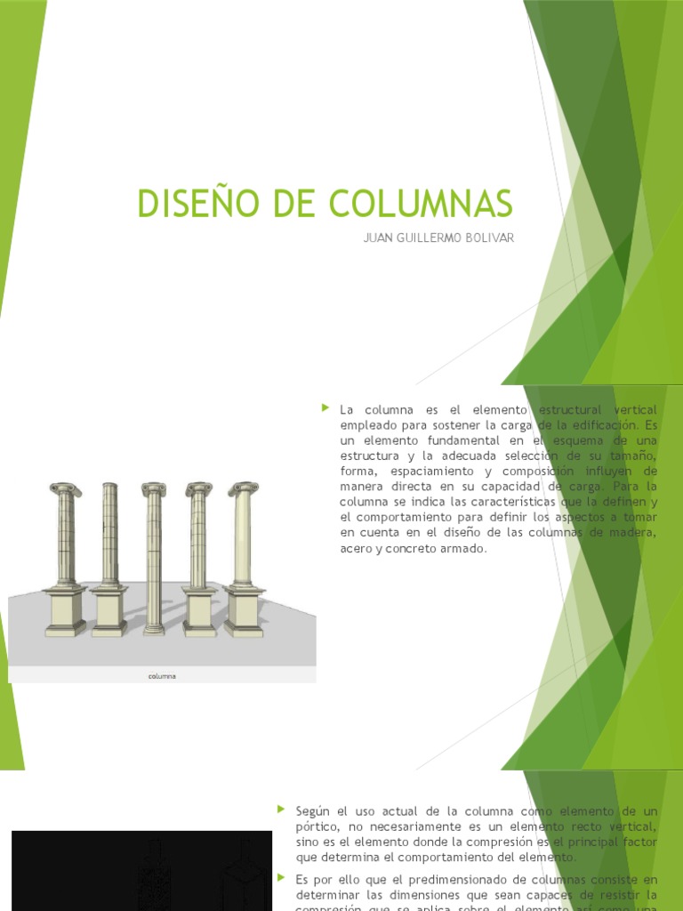 Diseño de Columnas Estructurales | PDF | Hormigón | Concreto reforzado