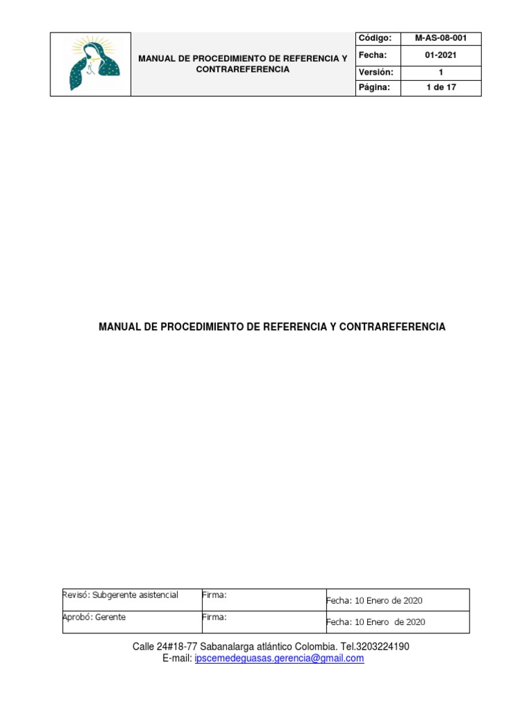 Procedimiento de Referencia y Contrareferencia | PDF | Hospital | Calidad (comercial)
