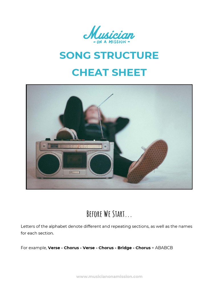 Song Structure Cheat Sheet | PDF | Song Structure | Refrain