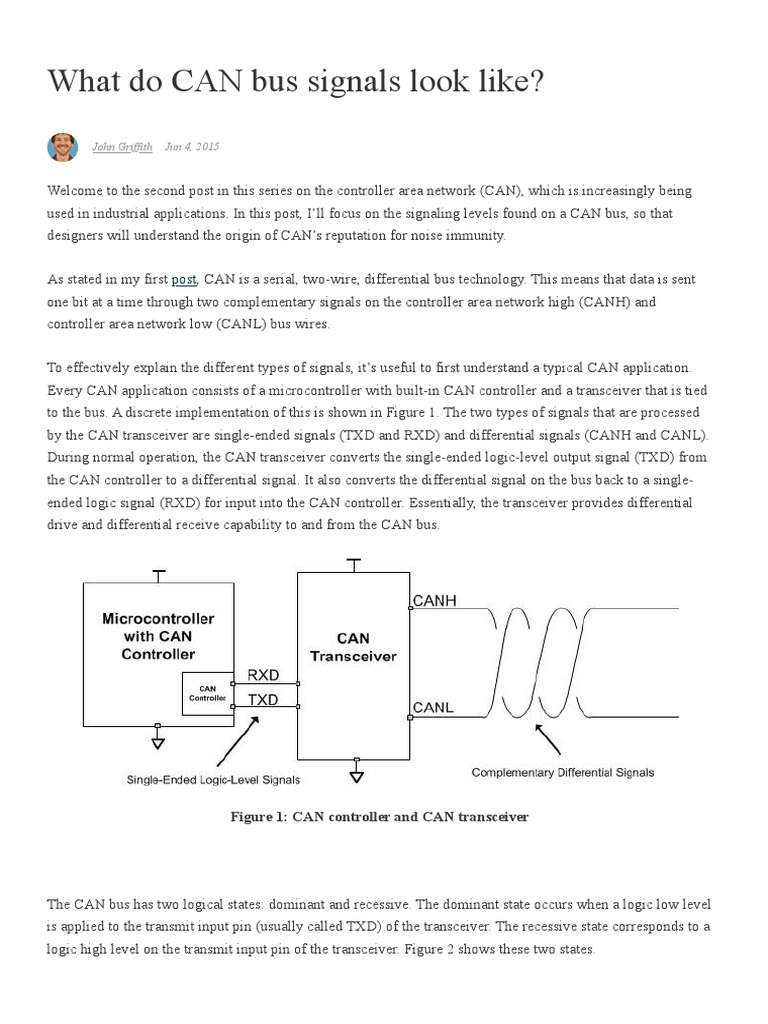 What Do CAN Bus Signals Look Like - Industrial - Technical Articles ...